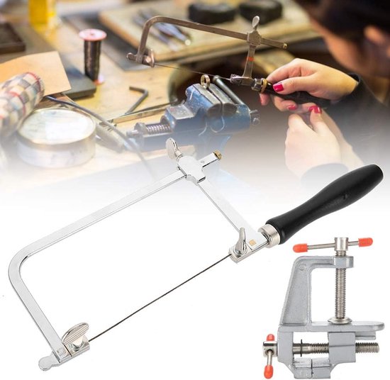 Jewelry Saw - Curved Saw Frame - 12 Blades - Mini Vise - Jewelry Making ...