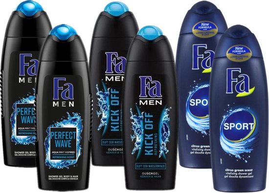 FA Men Douchegel - MIX - 2 Sport / 2 Perfect Wave / 2 Kick Off | bol