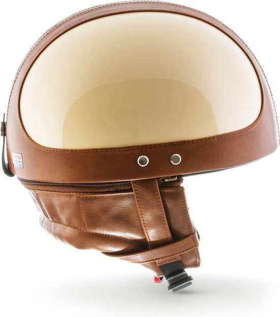 MOTO D23 braincap, halve helm, pothelm voor scooter en motor, S ...