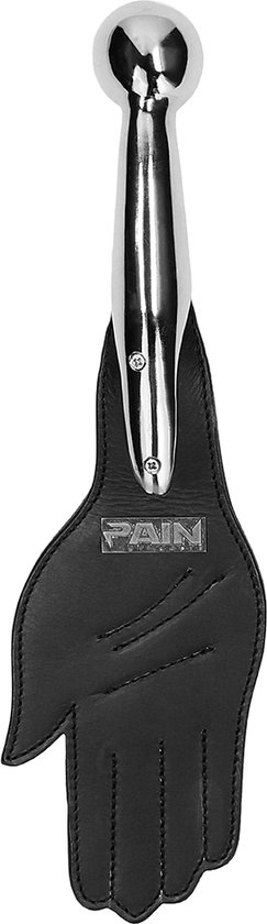 Shots - Ouch! Zadelleren Paddle met Metalen Kogelgreep black,silver | bol