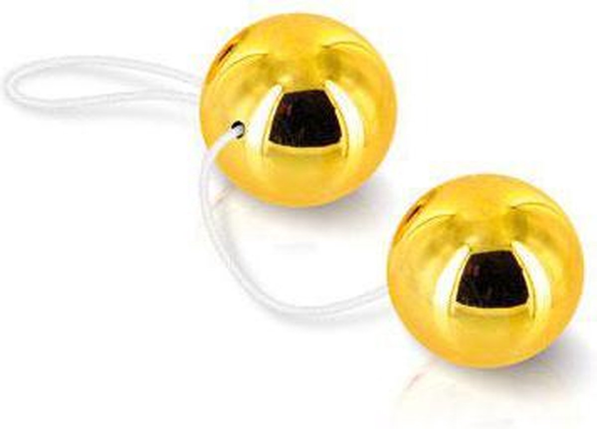 Seven Creations Duo Balls - Vaginale Balletjes - 3cm - 82gr - Goud ...