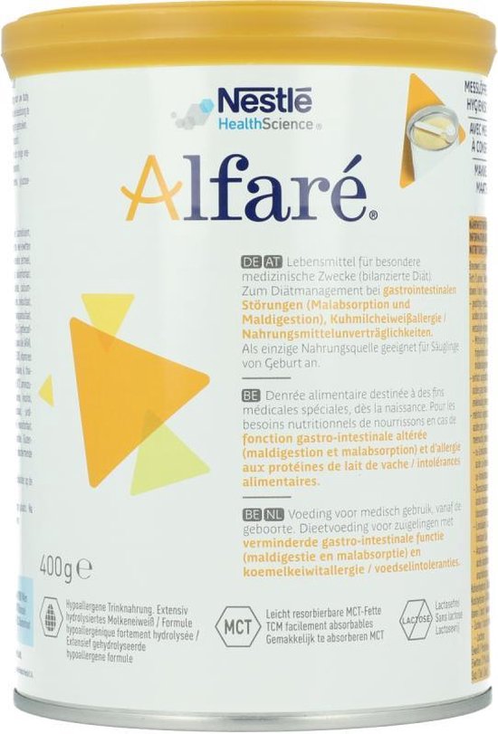 Nestle Alfare - Aliments pour Nourriture pour bébé - Usage Medisch ...