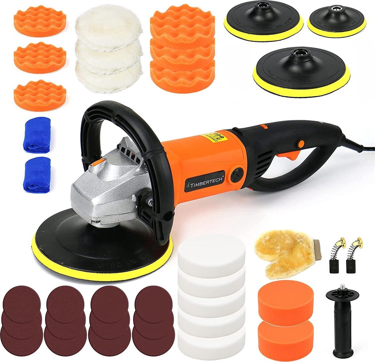 TIMBERTECH - Polijstmachine 1400W + 24-delige accessoireset ...