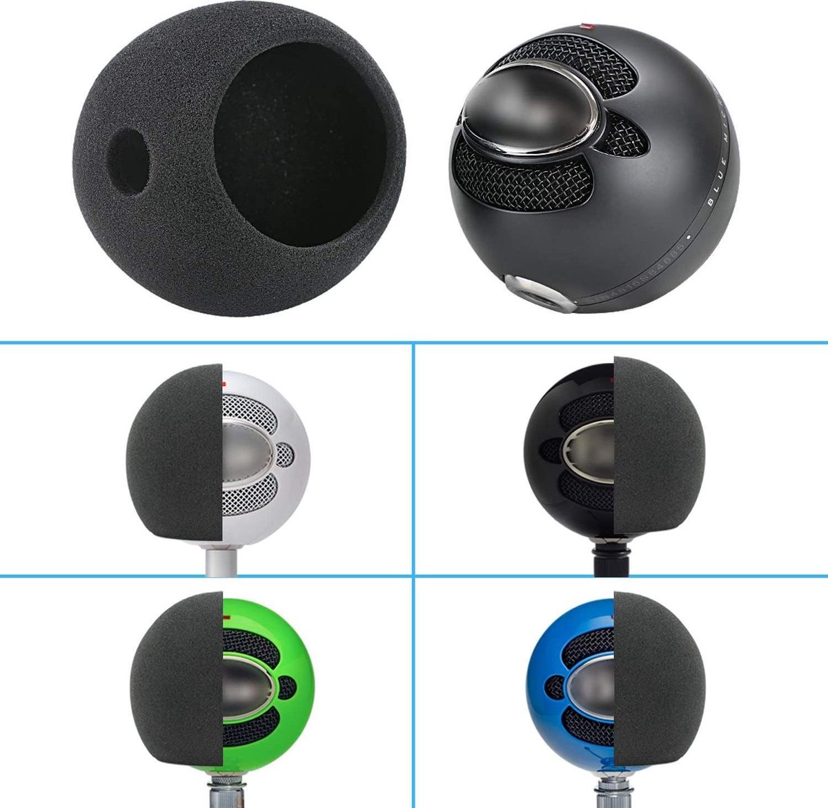 Blue Snowball Pop Filter - Customizing Microphone Windscreen Foam Cover ...