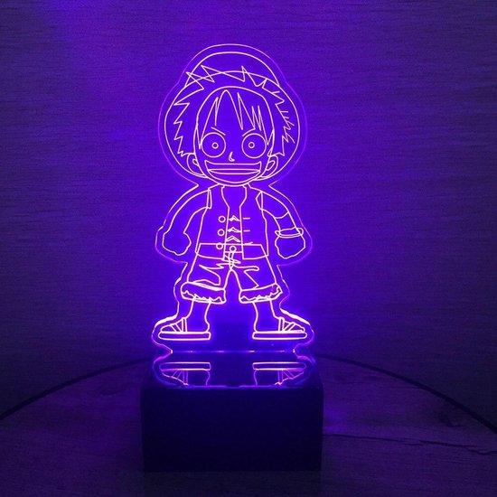 Kawaii Luffy RGB LED Anime Exciting Night Illusion Lights DAY and NIGHT ...