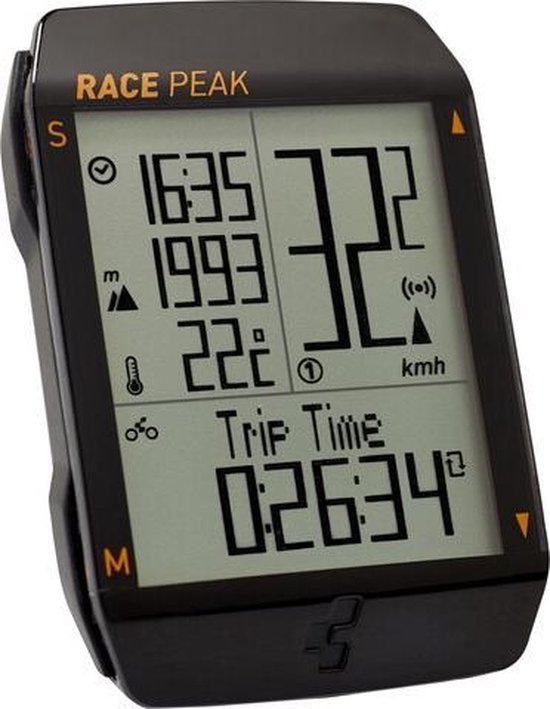CUBE FIETSCOMPUTER RACE PEAK ZWART | bol