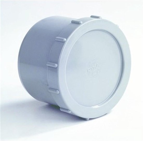 DYKA PVC eindstuk met schroefdeksel lijm 40mm - grijs (20022428) | bol