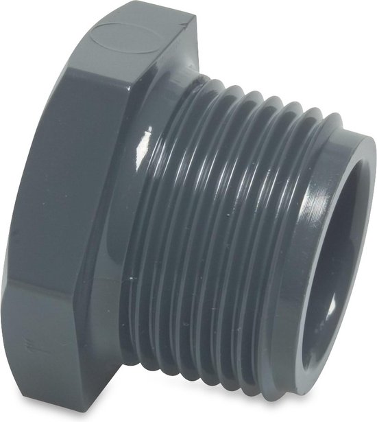 PVC Eindkap schroefdop buitendraad | 50 x 1,5" mm | bol