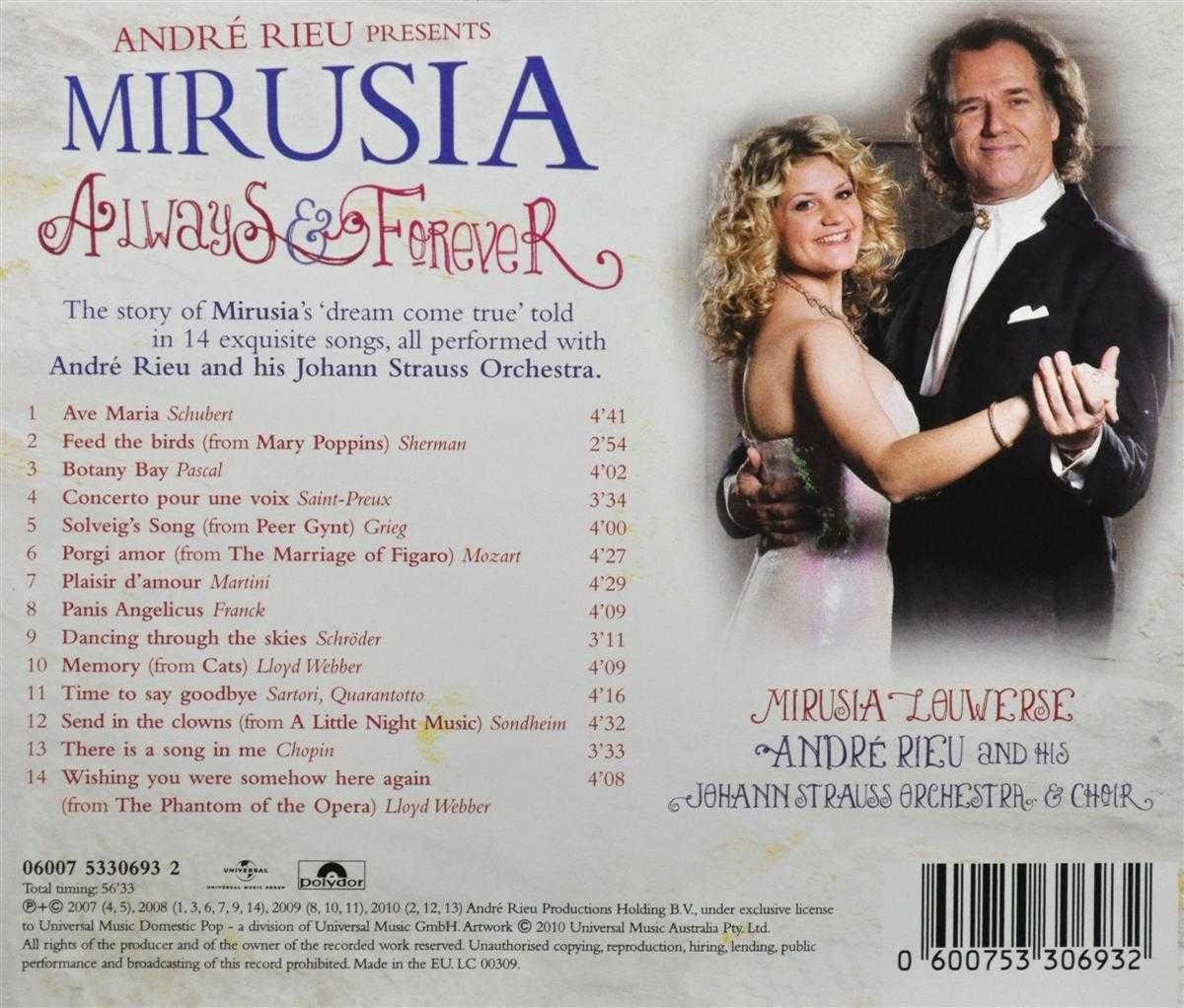 André Rieu Presents Mirusia: Always (CD), Mirusia | CD (album) | Muziek ...