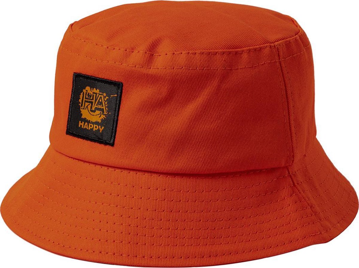 Biggdesign Moods Up Happy Bucket Hat - Zomer Hoed Dames - Oranje | bol.com