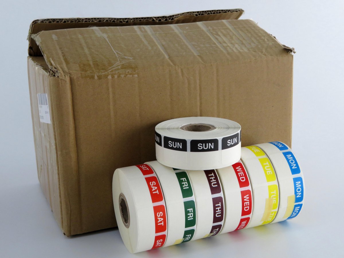 HACCP Voedseletiket - etiketten stickers - wateroplosbaar - weekset ...