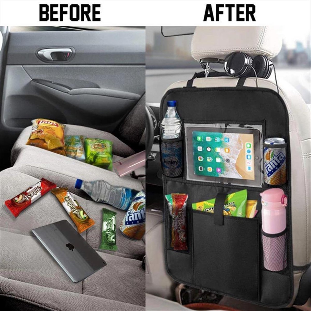 universele autostoel organizer - opbergsysteem auto - set van 2 ...