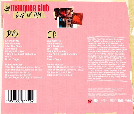 The Rolling Stones - From The Vault: The Marquee Club Live (DVD | CD ...
