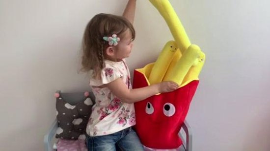 XXL friet kawaii knuffel - Knuffel -50cm-met 5 losse friet knuffels | bol
