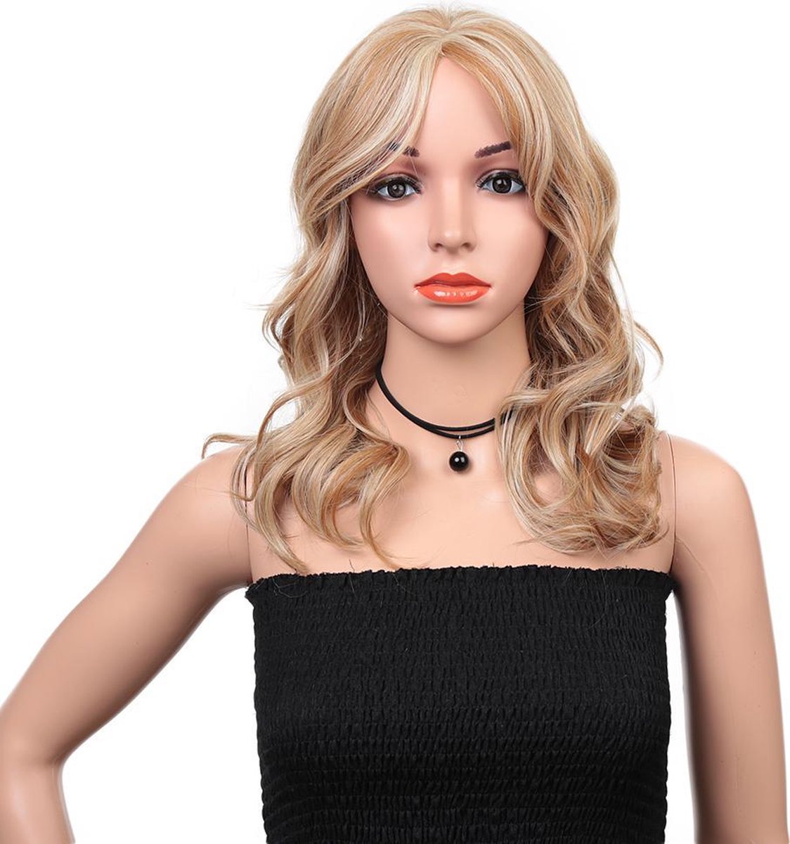 Pruik-Pruiken dames / Premium Synthetic fiber lace wig/ Mono Lace ...