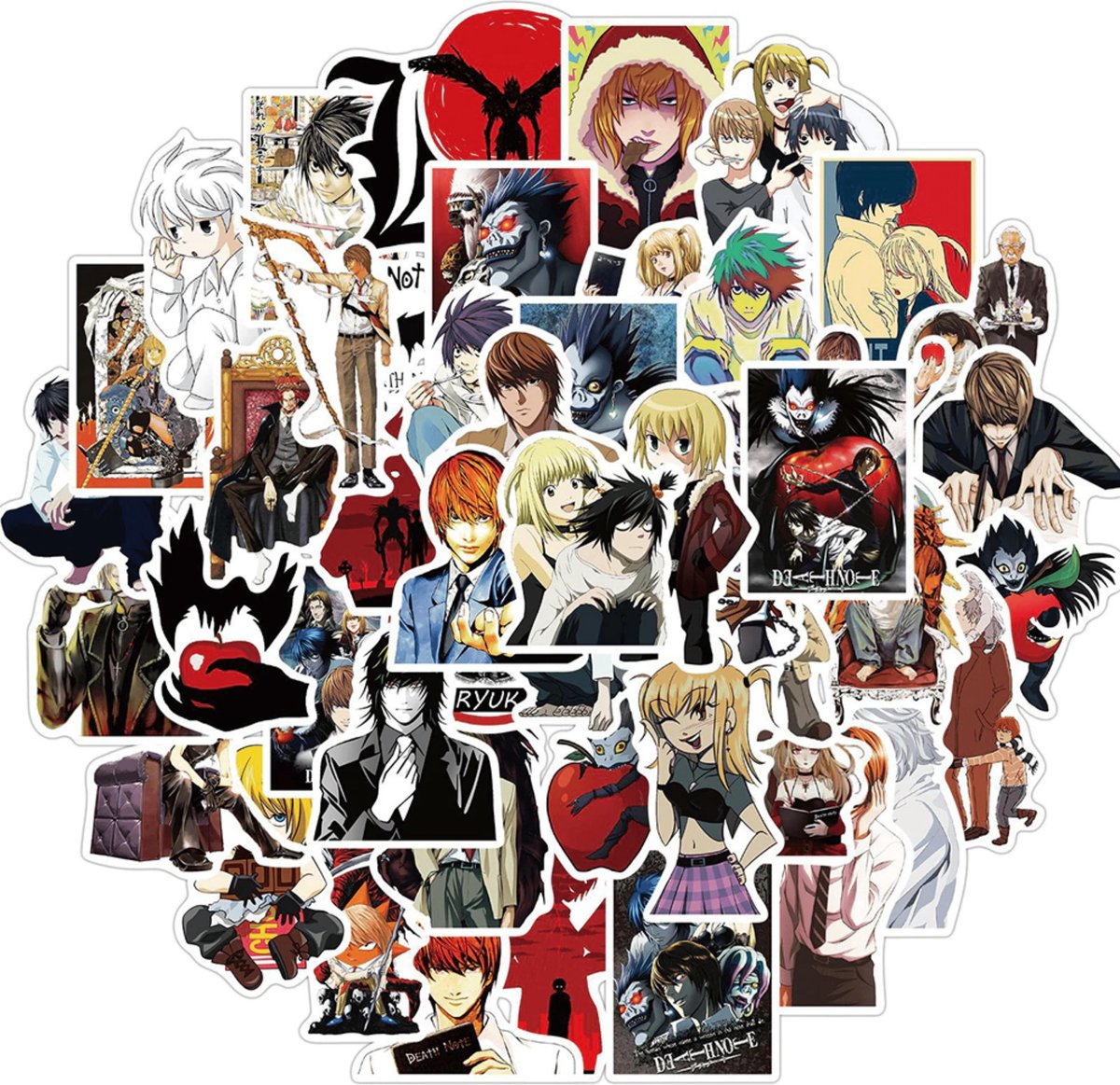 Death Note Stickers - 50 Stuks - Death Note Manga - Anime - Stickers ...