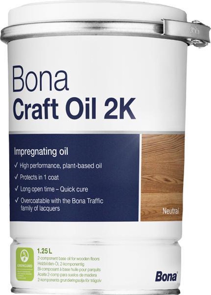 Bona Craft Oil 2k Old Grey - 1,25 liter | bol