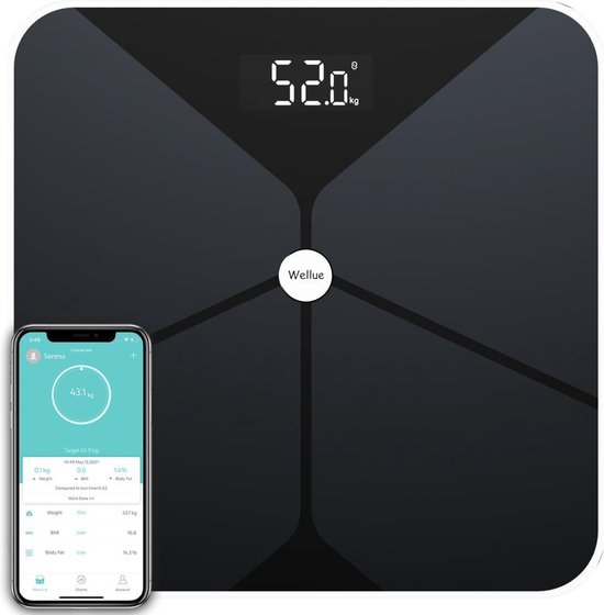 UltraMed® Smart Lichaamsanalyse Personenweegschaal - 13 ...