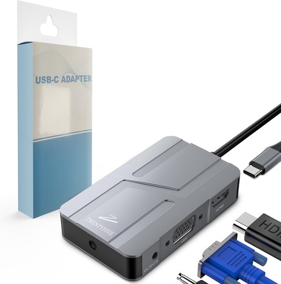 TwentyFive HC458 - Premium 7 in 1 Usb C Hub adapter - Docking Station ...