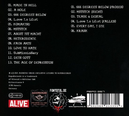 Agonoize - Revelation Six Six Sick (2 CD) (Limited Edition), Agonoize ...