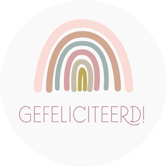 Verjaardag raamsticker ''REGENBOOG'' rond - Decoratie feest ...