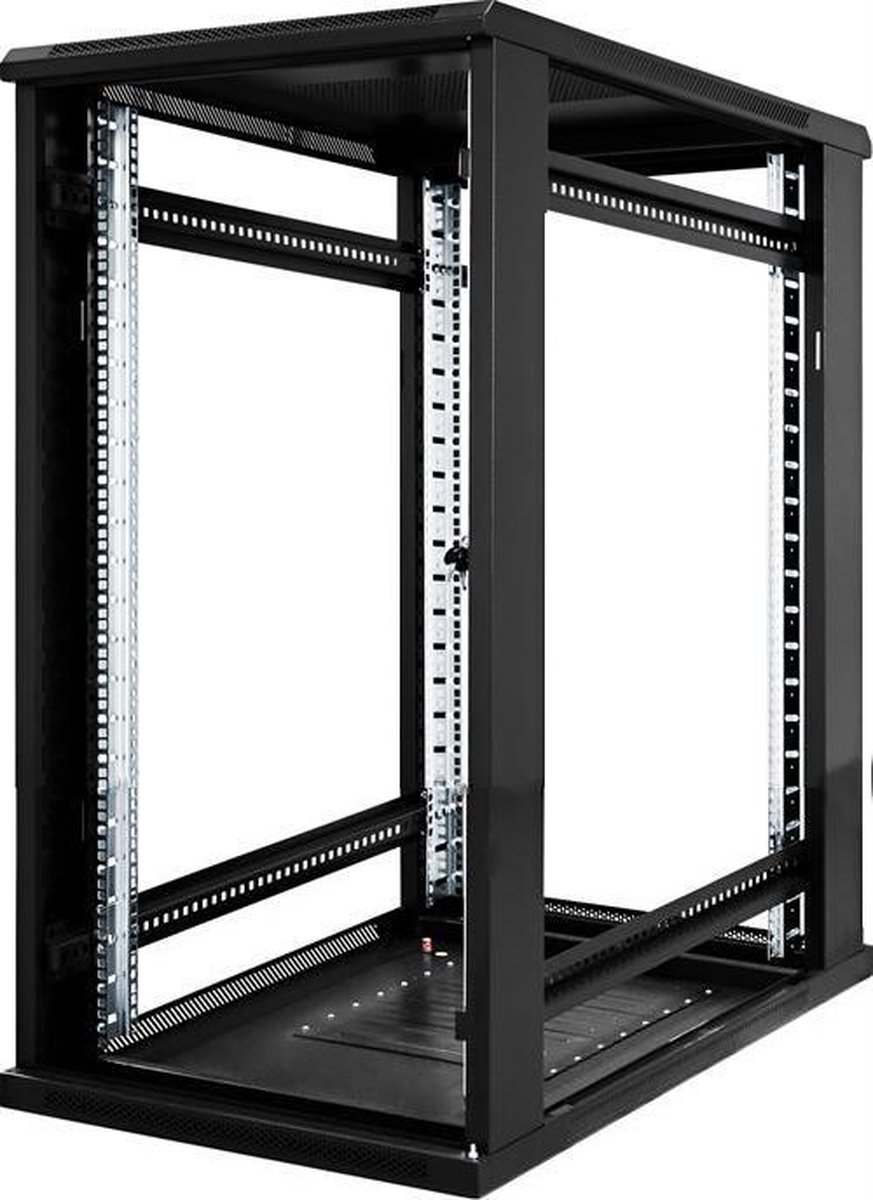 Alfaco 19-6018, 18U, 19'' Patchkast met glazen voordeur, (BxDxH ...