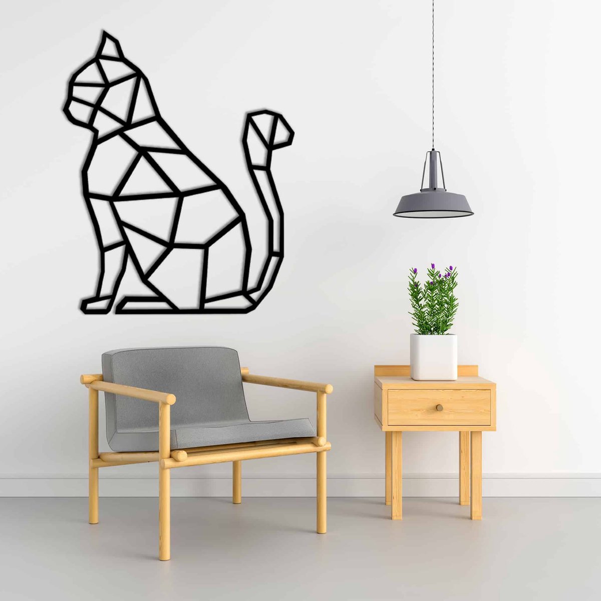 Décoration murale - Chat assis - XS - 30x25cm - décoration murale ...