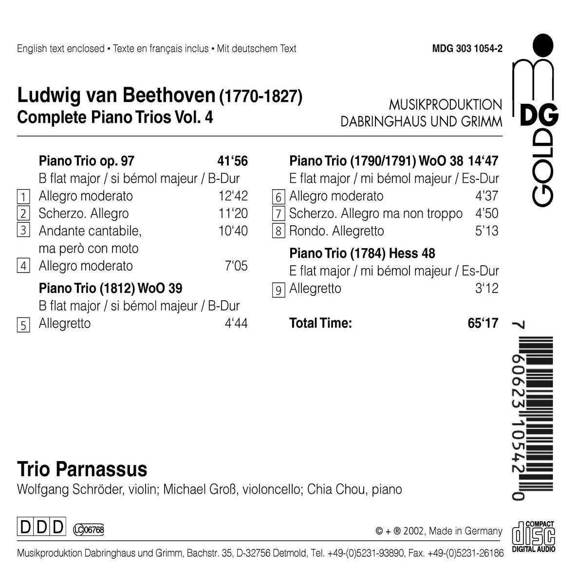 Trio Parnassus - Complete Piano Trios Vol 4 (CD), Trio Parnassus | Muziek | bol.com