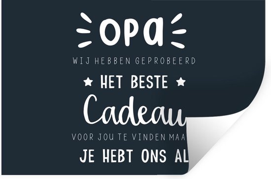 Muurstickers - Sticker Folie - Opa - Quotes - Het beste cadeau ...