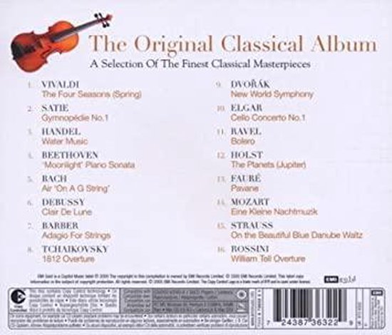 Various - The Original Classical Album, Various | CD (album) | Muziek | bol