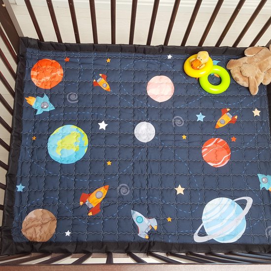 Boxkleed 75x95 planeten Liefboefje - baby boxkleed - boxkleden - 30 ...