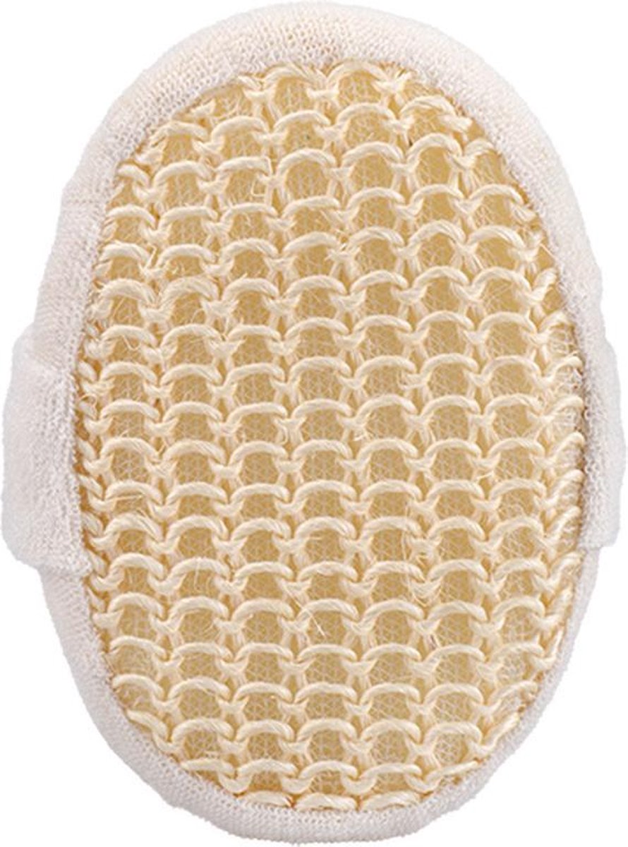 Luxe Katoen en sisal douche spons - Scrub - Massage - Plantaardig - 100 ...