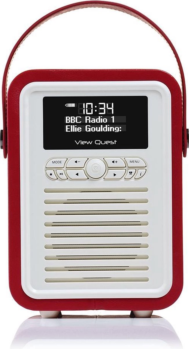 ViewQuest Mini Radio DAB Bluetooth - Rood | bol.com