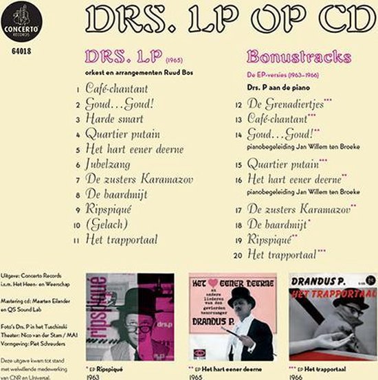 Drs. Cd, Drs. P | CD (album) | Muziek | bol.com