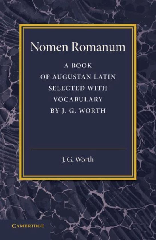 Nomen Romanum | 9781107696044 | Worth, J. G. | Boeken | bol