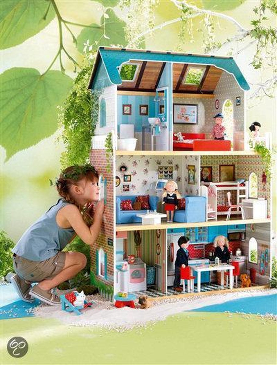 Imaginarium Amanda Maison - Groot houten poppenhuis met meubilair | bol.com