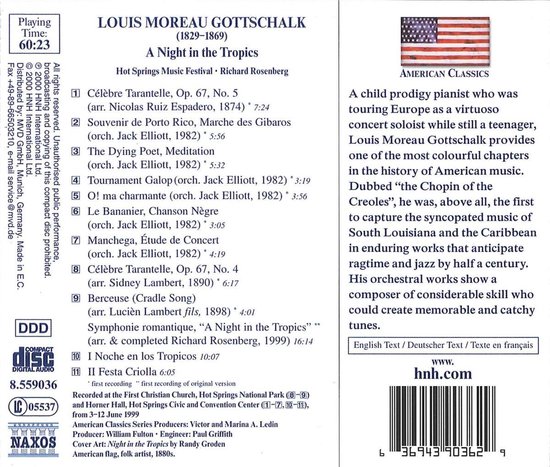 Hot Springs Musfest - A Night I/T Tropics (CD), Hot Springs Music Fe ...