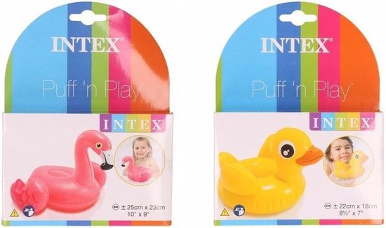 2x Opblaas dieren eend/flamingo | bol