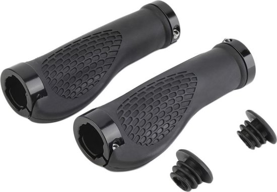 MTB handvatten 130mm COMFORT - met lock bevestiging - Zwart | bol