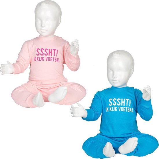Fun2wear Pyjama SSSHT! IK KIJK VOETBAL Blauw maat 86 | bol