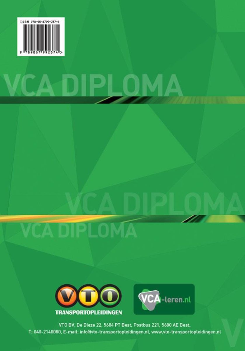 VCA cursusboek B-VCA en VOL-VCA, VTO BV | 9789067992374 | Boeken | bol