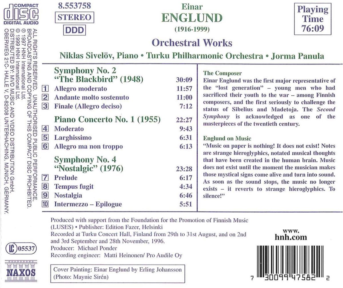 Niklas Sivelöv, Turku Philharmonic Orchestra, Jorma Panula - Englund ...