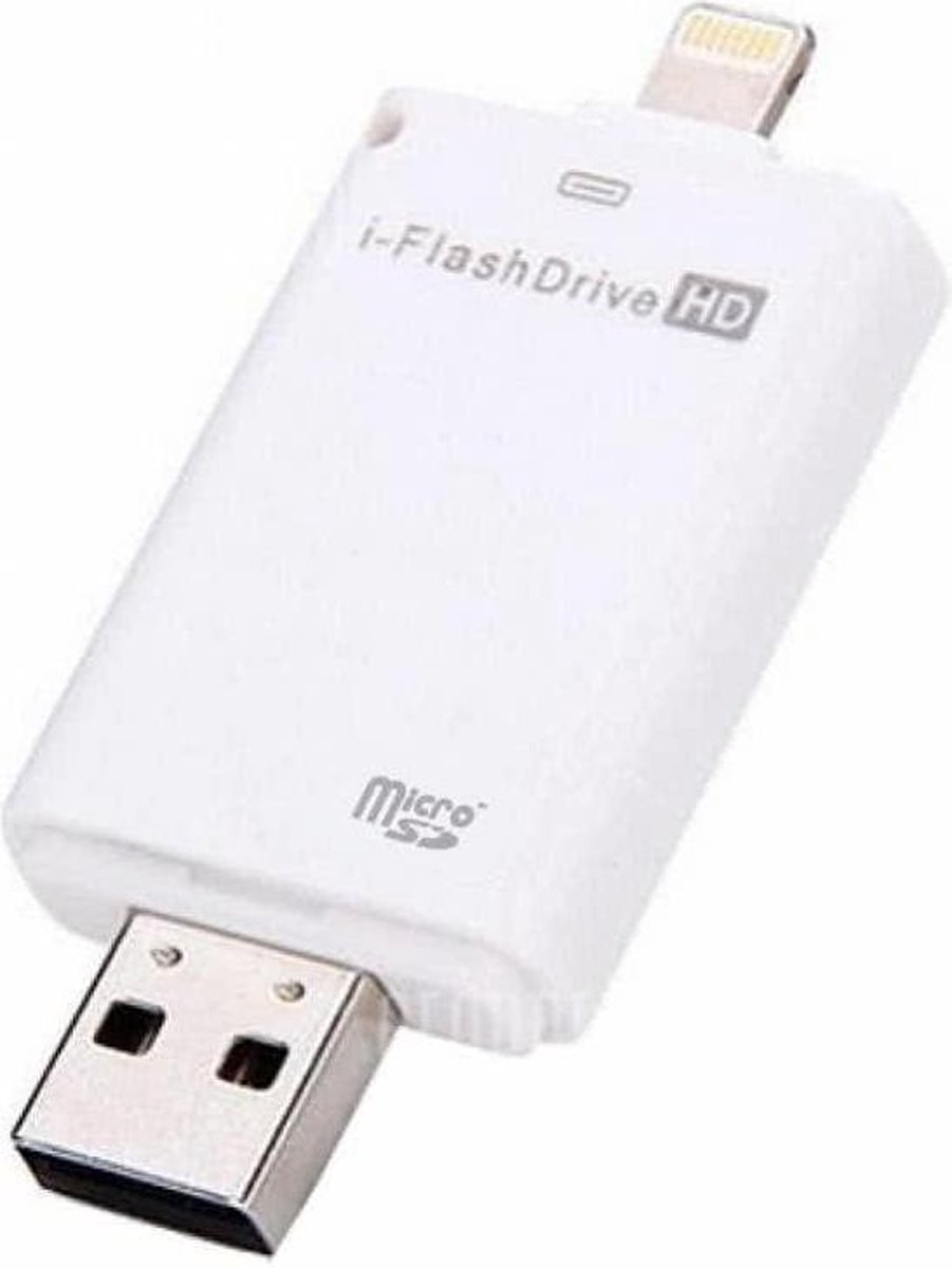 Flash drive - micro usb - smartphone - extern geheugen - Wit | bol.com
