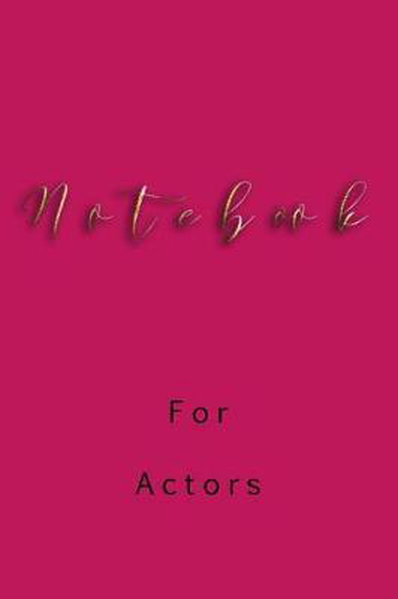 Notebook for Actors | bol