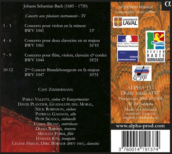 Concerts Avec Plusieurs Instruments Iv, Cafe Zimmermann | CD (album ...