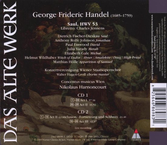 Harnoncourt - Handel - Saul, Nikolaus Harnoncourt | Muziek | bol