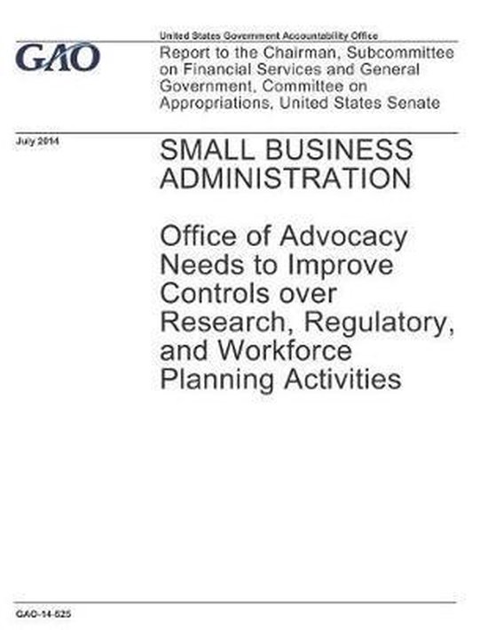 Small Business Administration, U S Government Accountability Offi Gao ...