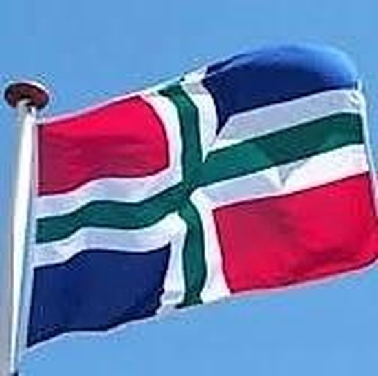 NR 201: Vlag Groningen 100x150 cm. Groningse vlag. Top kwaliteit! | bol