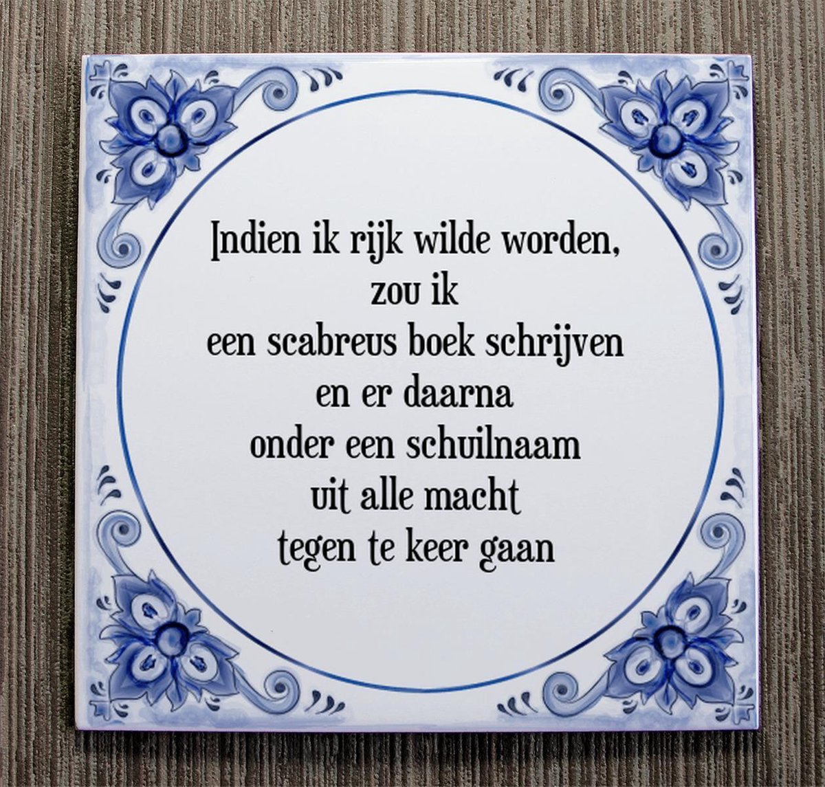 Tegeltje met Spreuk (Tegeltjeswijsheid): Indien ik rijk wilde worden, zou ik een... | bol.com