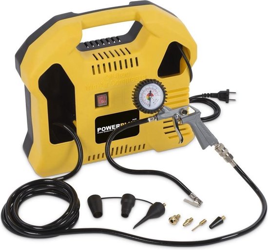Powerplus POWX1703 Compressor - max. 8 bar - 1100W - incl. 8 ...